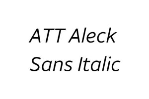 ATT Aleck Sans Italic Font - Free Font Download
