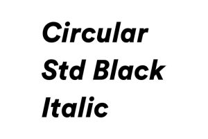Circular Std Black Italic Font - Free Font Download