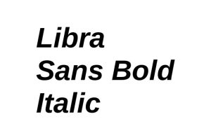 Libra Sans Bold Italic Font - Free Font Download