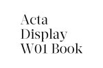 Acta Display W01 Book Font - Free Font Download
