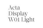 Acta Display W01 Light Font - Free Font Download
