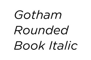 Gotham Rounded Book Italic Font - Free Font Download