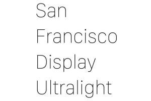 San Francisco Display Ultralight Font - Free Font Download