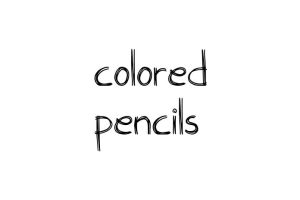 colored pencils Font - Free Font Download