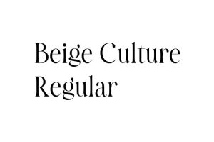 Beige Culture Regular Font - Free Font Download