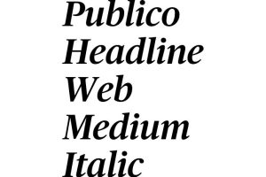 Publico Headline Web Medium Italic Font - Free Font Download