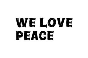 We Love Peace Font - Free Font Download