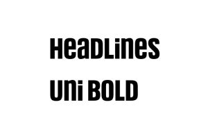 Headlines Uni Bold Font - Free Font Download