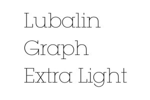 Lubalin Graph Extra Light Font - Free Font Download