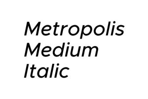 Metropolis Medium Italic Font - Free Font Download