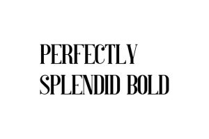 Perfectly Splendid Bold Font - Free Font Download