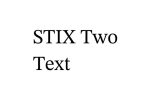 STIX Two Text Font - Free Font Download