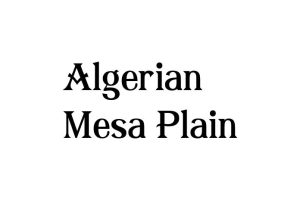 Algerian Mesa Plain Font - Free Font Download