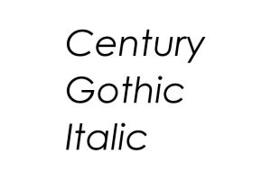 Century Gothic Italic Font - Free Font Download