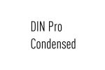DIN Pro Condensed Font - Free Font Download