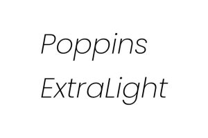 Poppins ExtraLight Font - Free Font Download