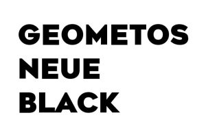 Geometos Neue Black Font - Free Font Download