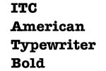 ITC American Typewriter Bold Font - Free Font Download