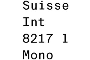 Suisse Int'l Mono Font - Free Font Download