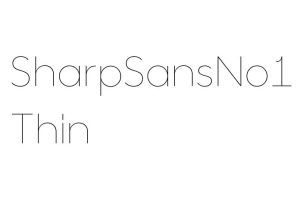 SharpSansNo1 Thin Font - Free Font Download