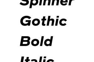 Spinner Gothic Bold Italic Font - Free Font Download