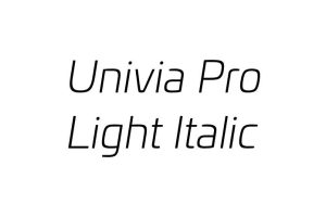 Univia Pro Light Italic Font - Free Font Download