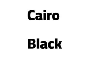 Cairo Black Font - Free Font Download