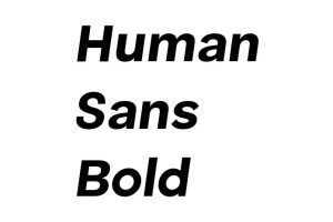 Human Sans Bold Font - Free Font Download