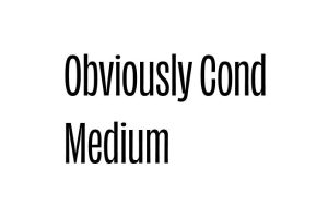 Obviously Cond Medium Font - Free Font Download