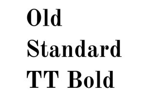 Old Standard TT Bold Font - Free Font Download