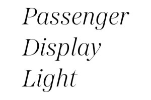 Passenger Display Light Font - Free Font Download