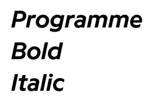 Programme Bold Italic Font - Free Font Download