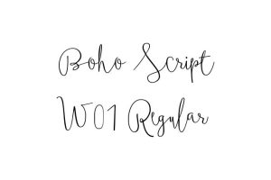 Boho Script W01 Regular - Free Font Download
