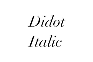 Didot Italic Font - Free Font Download