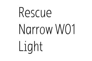 Rescue Narrow W01 Light Font - Free Font Download
