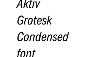 Aktiv Grotesk Condensed font - Free Font Download