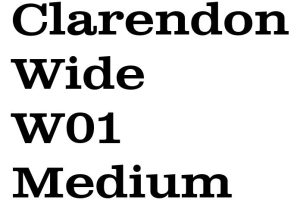 Clarendon Wide W01 Medium - Free Font Download