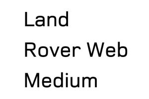 Land Rover Web Medium Font - Free Font Download