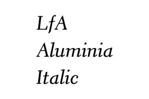 LfA Aluminia Italic Font - Free Font Download