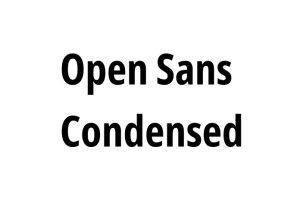 Open Sans Condensed Font - Free Font Download