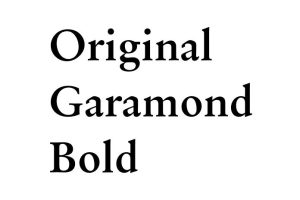 Original Garamond Bold Font - Free Font Download