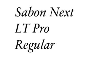 Sabon Next LT Pro Regular - Free Font Download