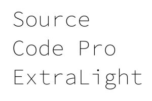 Source Code Pro ExtraLight Font - Free Font Download
