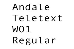 Andale Teletext W01 Regular Font - Free Font Download