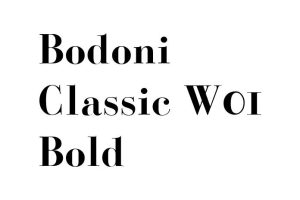 Bodoni Classic W01 Bold - Free Font Download