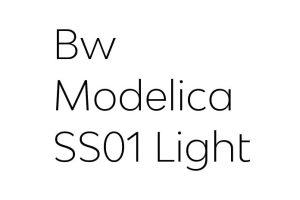 Bw Modelica SS01 Light - Free Font Download