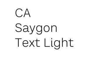 CA Saygon Text Light Font - Free Font Download
