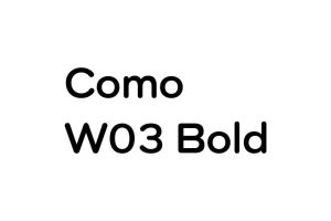 Como W03 Bold Font - Free Font Download