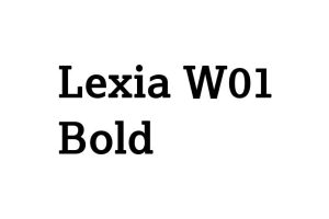 Lexia W01 Bold Font - Free Font Download