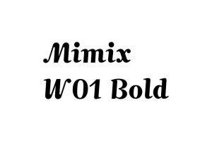 Mimix W01 Bold Font - Free Font Download